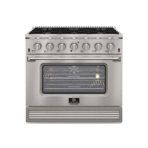 FOGÃO ELETTROMEC PROFISSIONAL EM INOX A GÁS E FORNO A GÁS 36 POLEGADAS ...